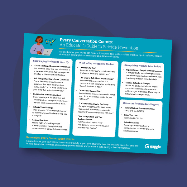 Resources for Suicide Prevention Month